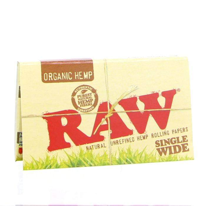 Raw Organic Hemp Single Wide Rolling Papers Double Window